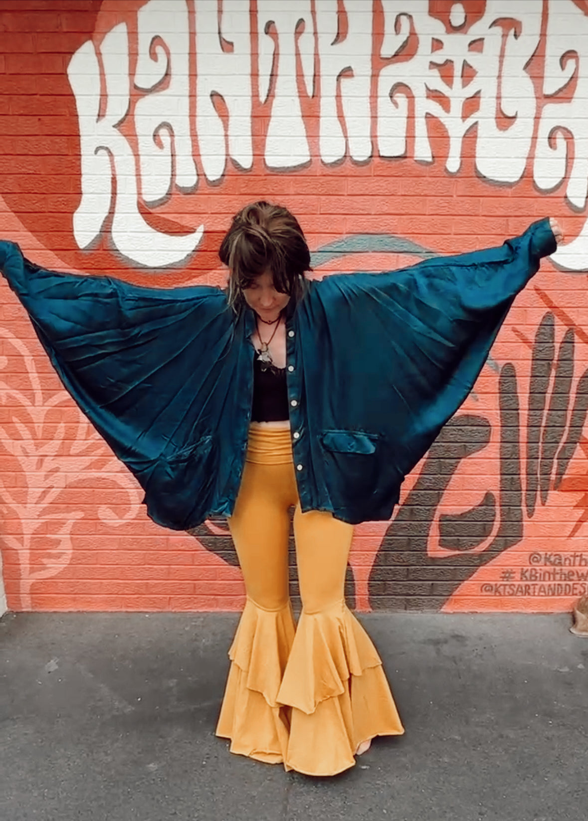 Cotton Knit Ruffle Bells in Mustard – Kantha Bae